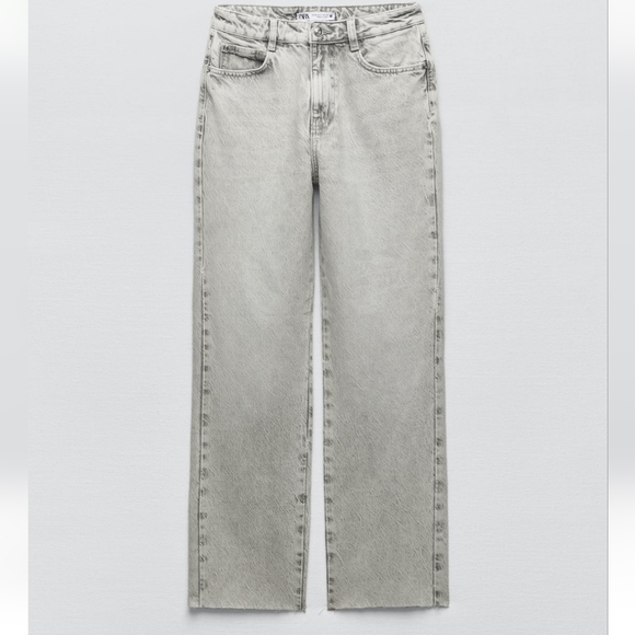 Zara | Jeans | Zara High Waisted Straight Leg Jeans | Poshmark
